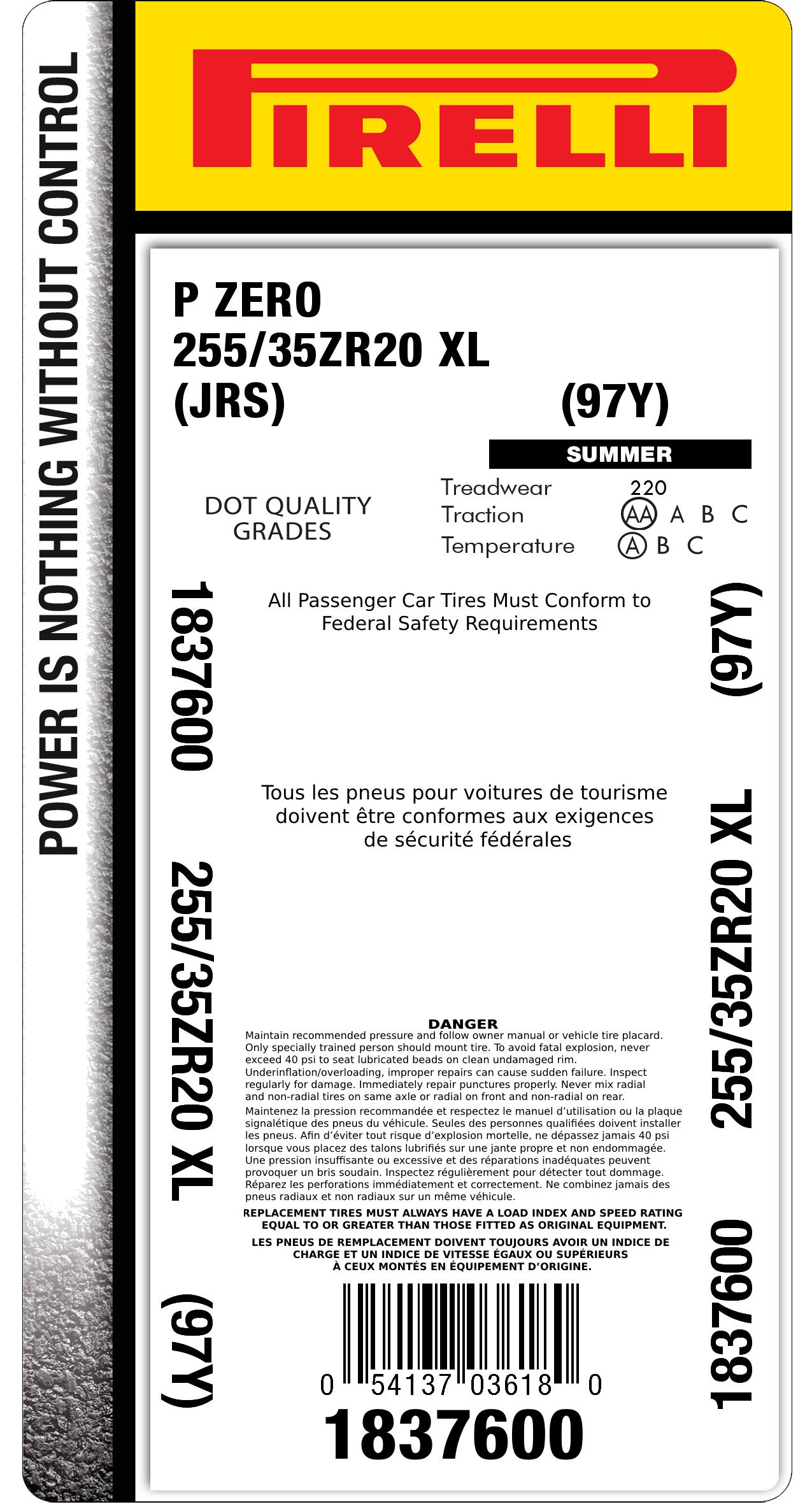 Pneus 255/35R20 : Choisissez la bonne dimension | Pirelli