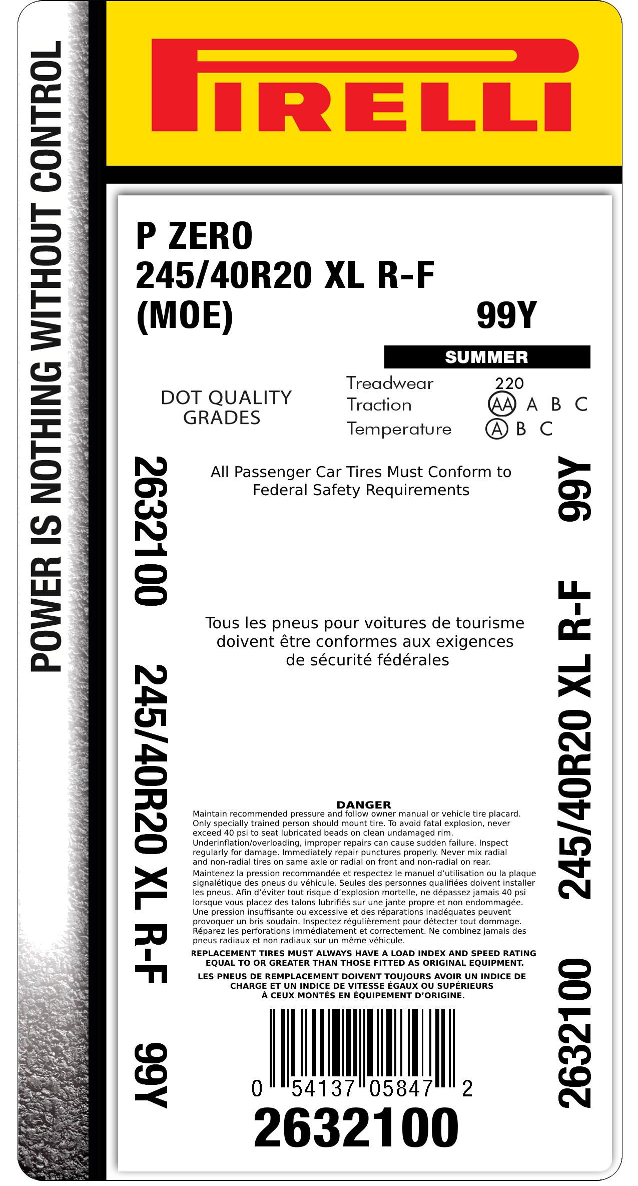 Pneus 245/40R20 : Choisissez la bonne dimension | Pirelli