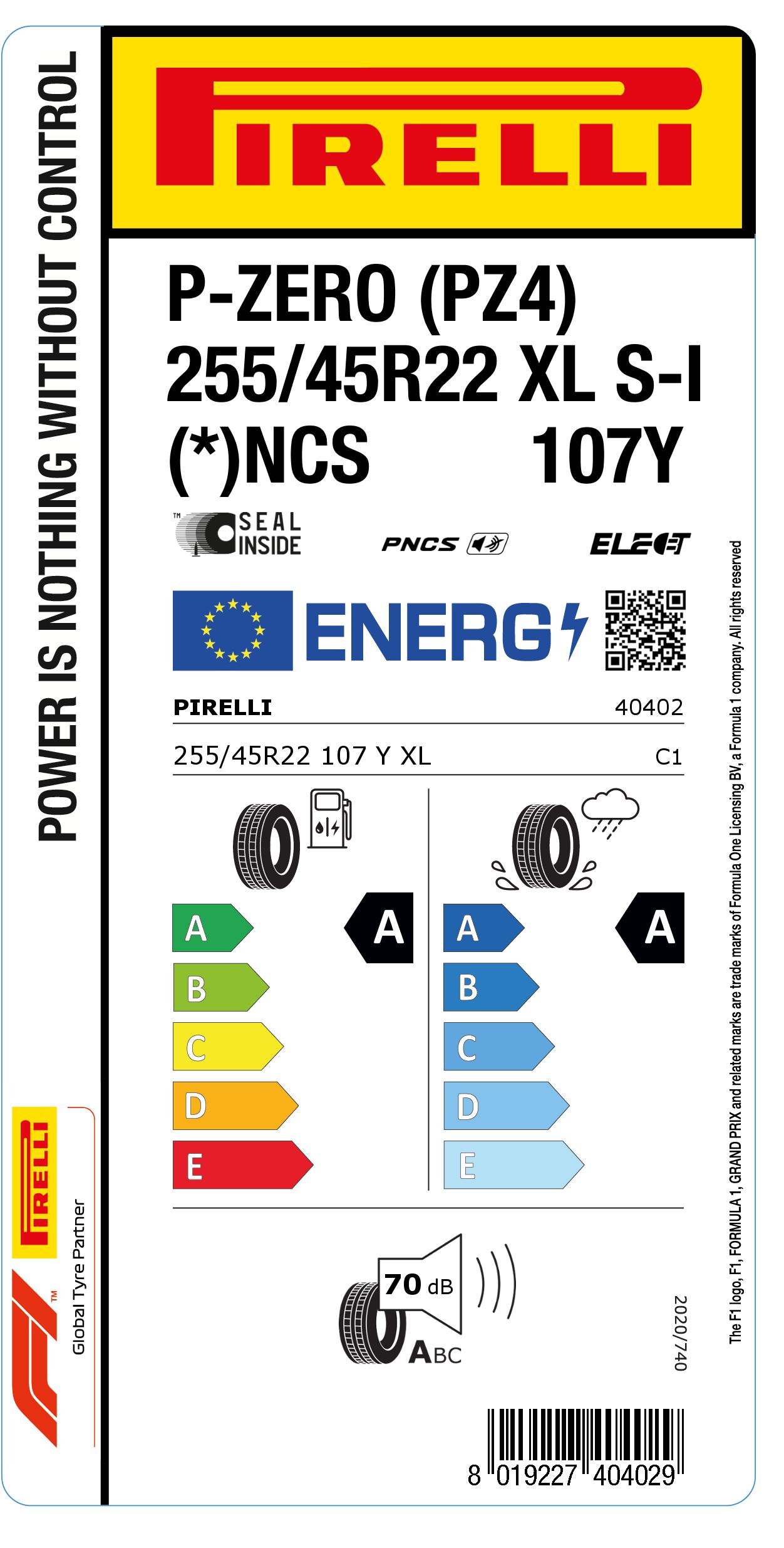 255/45R22 ELECT™ Neumáticos | Pirelli