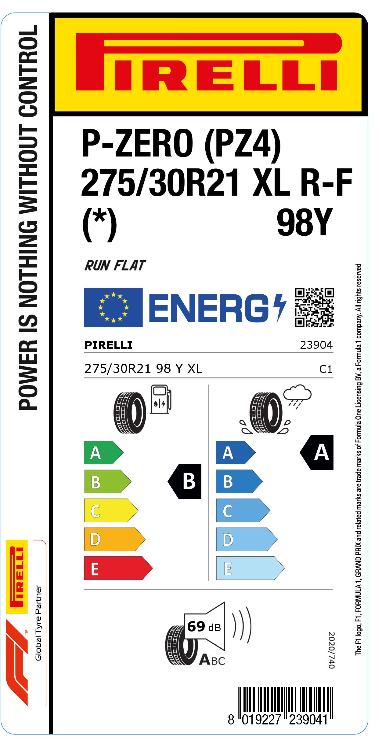 P ZERO™ (PZ4) 275/30 98Y XL BMW RUNFLAT | Pirelli