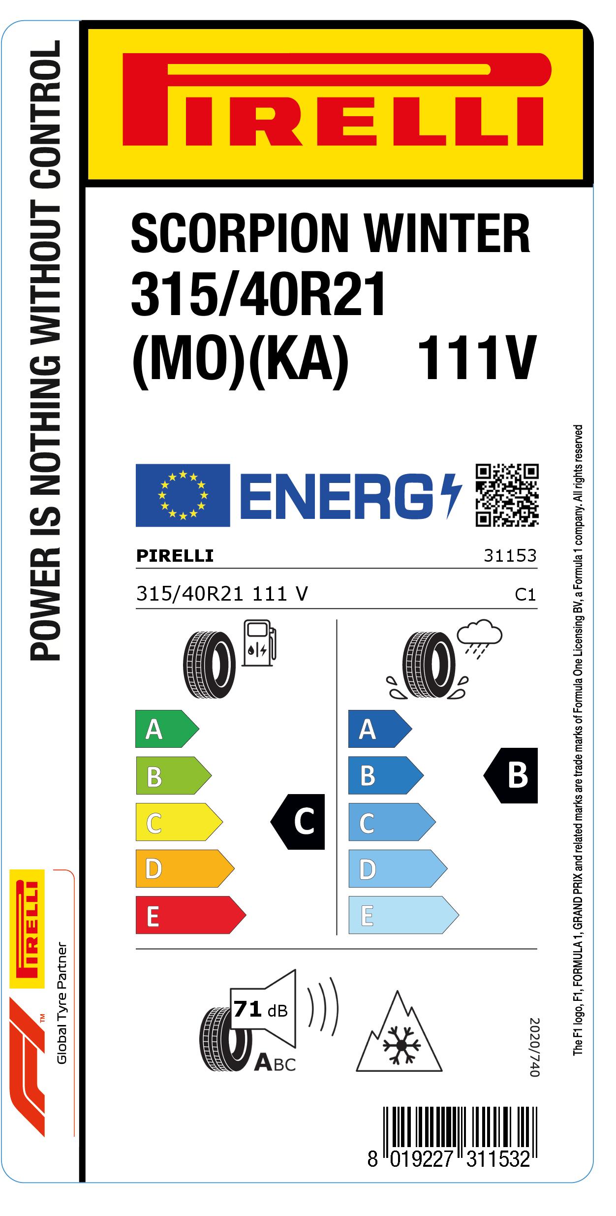 SCORPION™ WINTER 315/40R21 | Pirelli